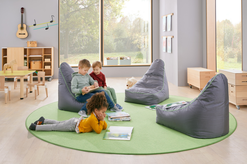Inrichting chill plek met zitzakken - Plutar